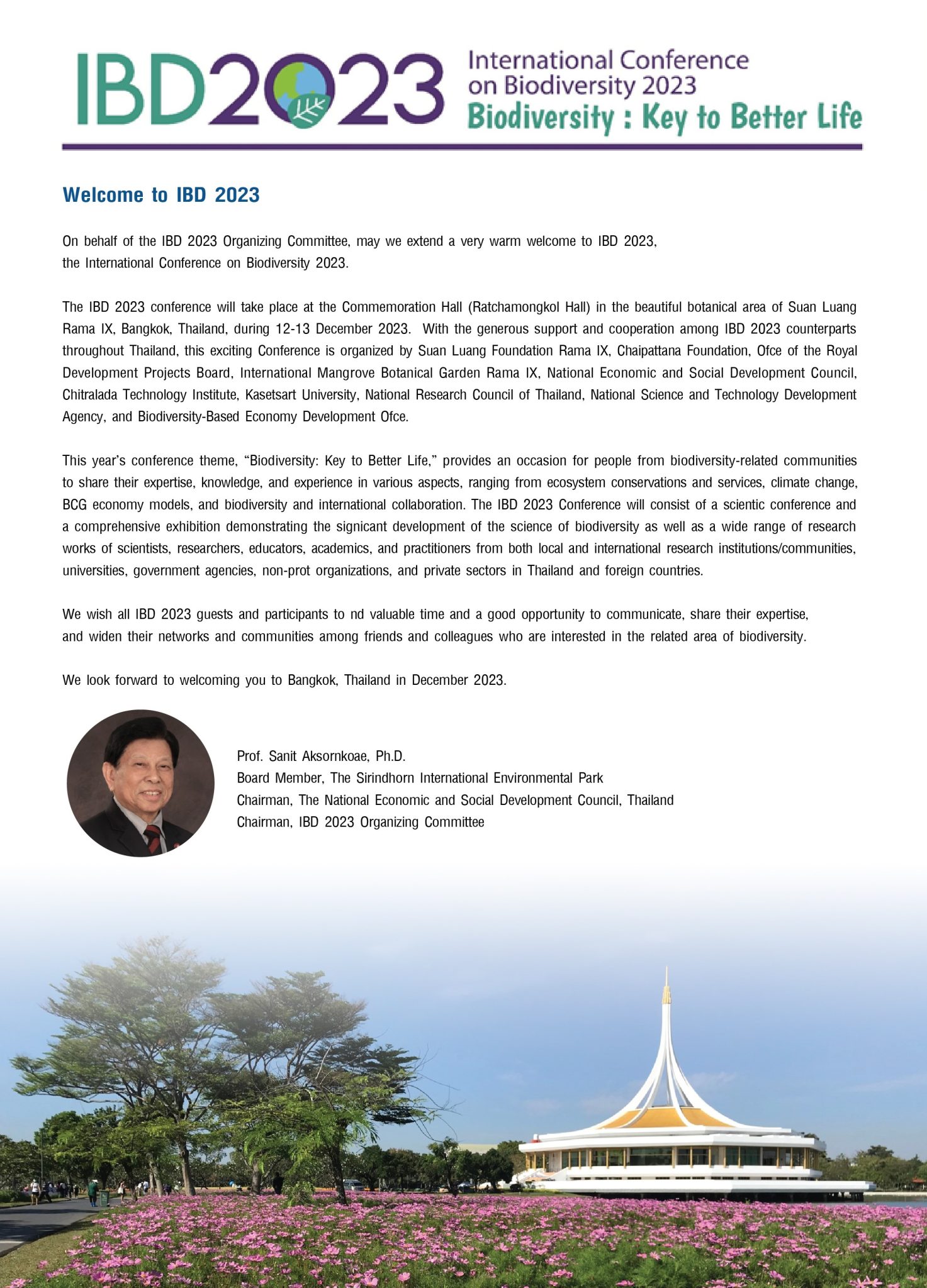 Welcome message – IBD2025
